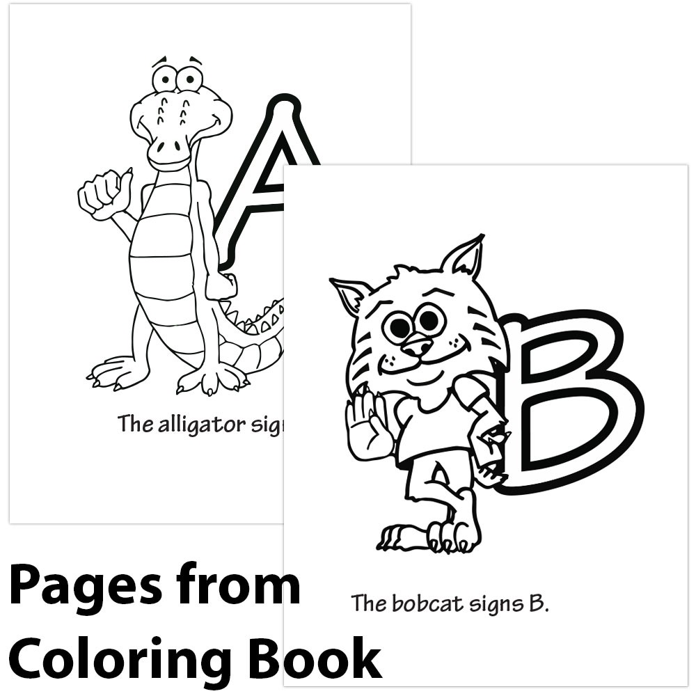 Signimalz Sign Language Alphabet & Coloring Book Set