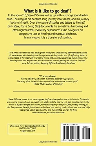 Dear Steve, You're Going Deaf | Steven Louis DiCesare