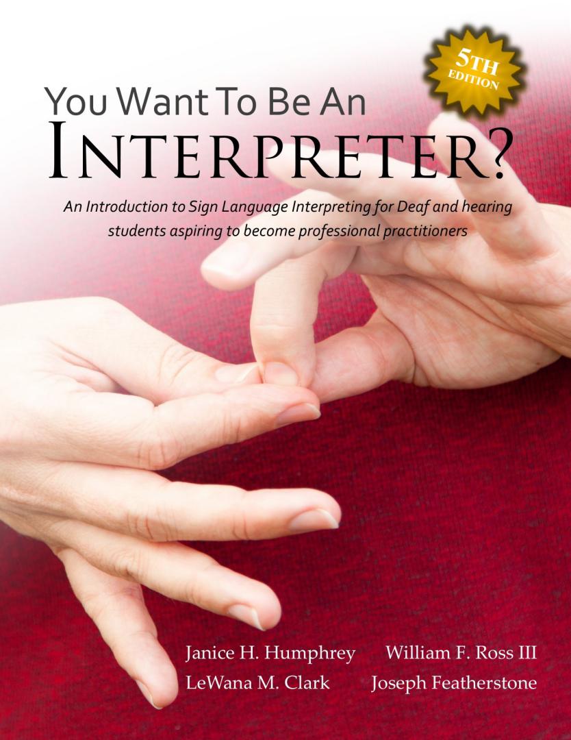 So You Want to be an Interpreter? 5th Edition 9780970435552