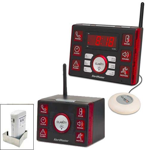 New AlertMaster AL10 Combo Notification System & AL12 Remote Receiver by Clarity for Two Rooms