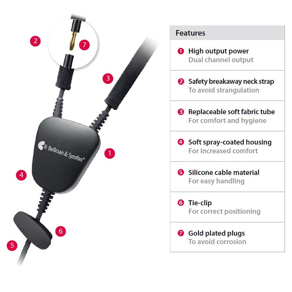 Bellman & Symfon Neckloop | Hearing Aid Telecoil (t-coil) Coupler