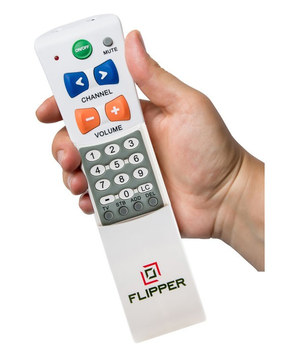 Flipper Universal IR TV Remote Control | Jumbo, Big Buttons for Elderly
