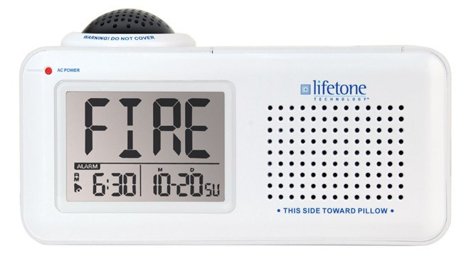 Lifetone Fire Alarm | Vibrating, Low Frequency | Deaf, Hearing Impaired