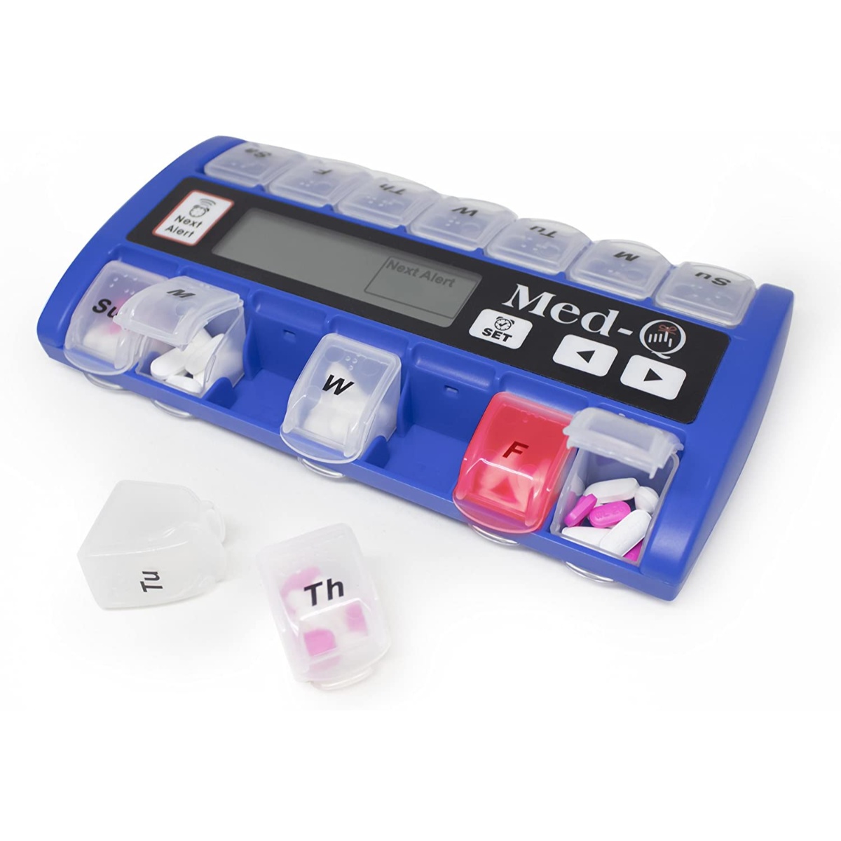 Med-Q Blue Automatic Pill Dispenser - Living Aids for Seniors