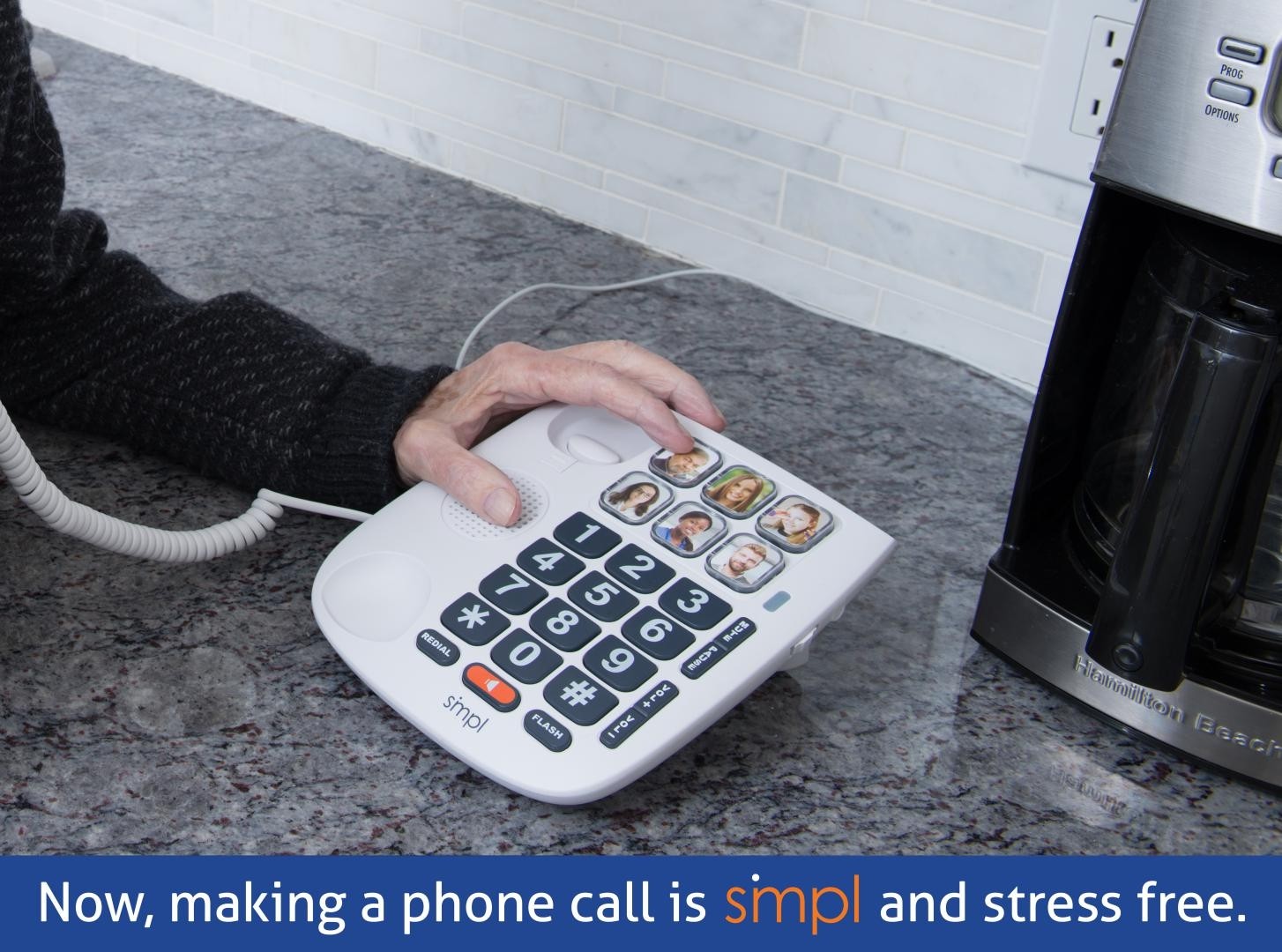 Simpl Amplified + Hands-Free Dialing Photo Phone