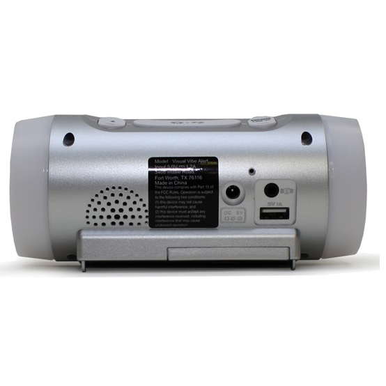 Krown Visual VibeAlert Alarm Clock with Bed Shaker for Deaf