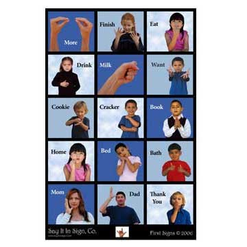 First Signs ASL Lenticular Poster | 15 Sign Language Words