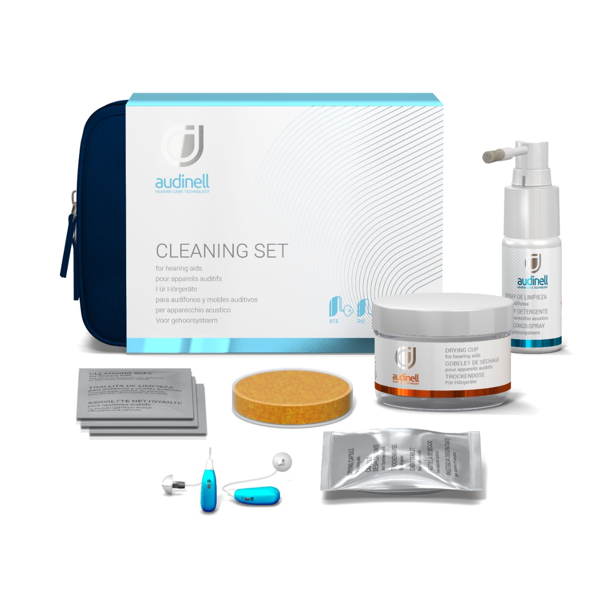Audinell Hearing Aid Cleaning Kit | Starter Set | Diglo