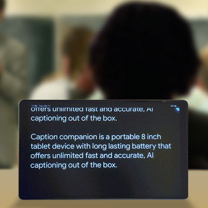Caption Companion | Live Transcription Tablet with SmartMic