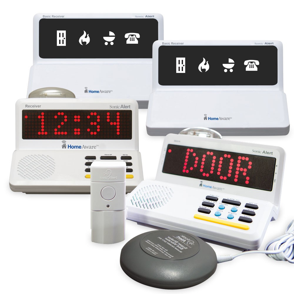 Sonic Alert HomeAware 4 Room Solution Value Package | Deaf Alerting Systems